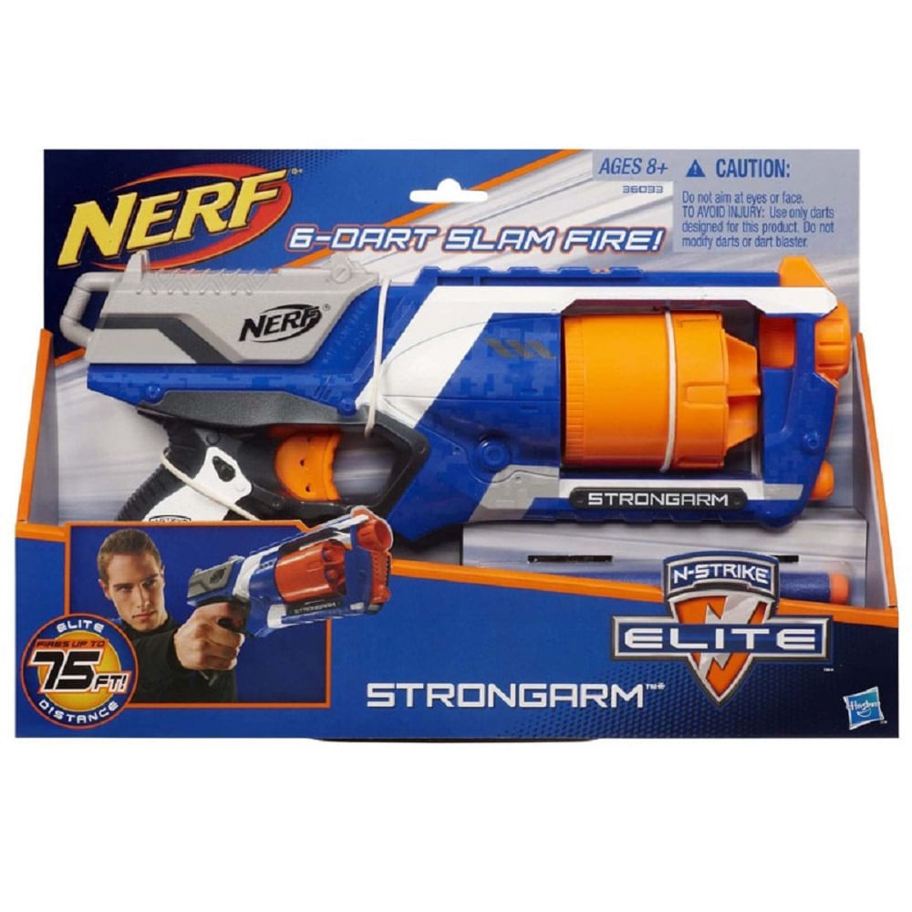 Nerf - Lançador N-Strike Elite Strongarm - MP Brinquedos Nerf - Lançador N-Strike Elite Strongarm - MP Brinquedos