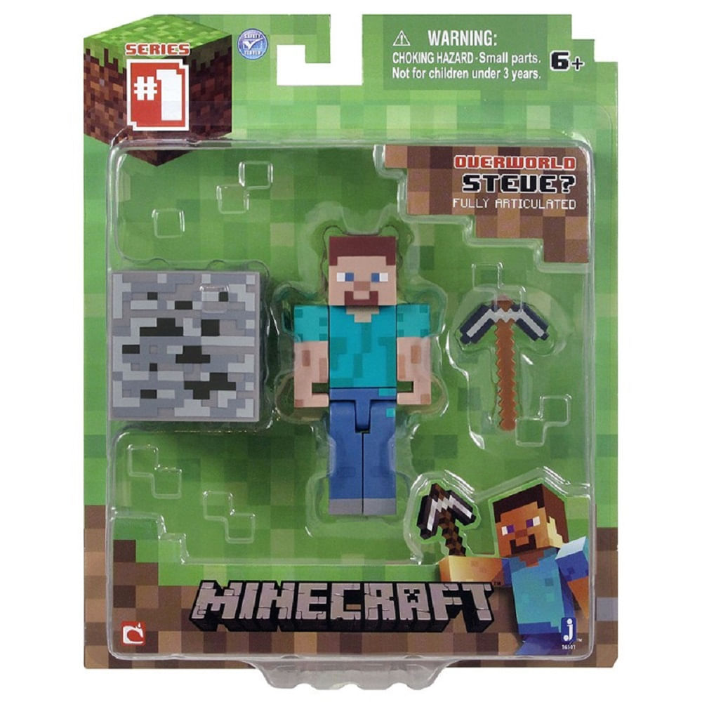 Boneco Minecraft C/Acessório - Steve - MP Brinquedos