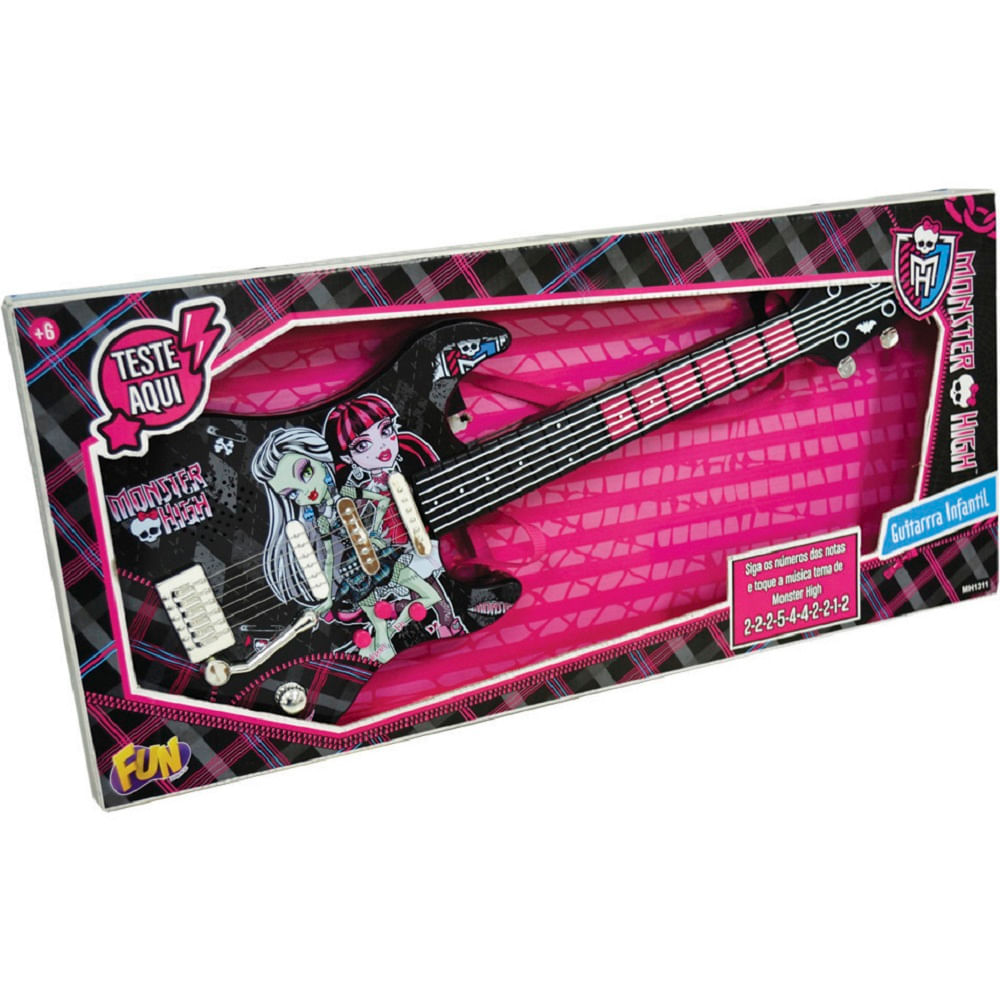 Guitarra Infantil Luxo Monster High - MP Brinquedos