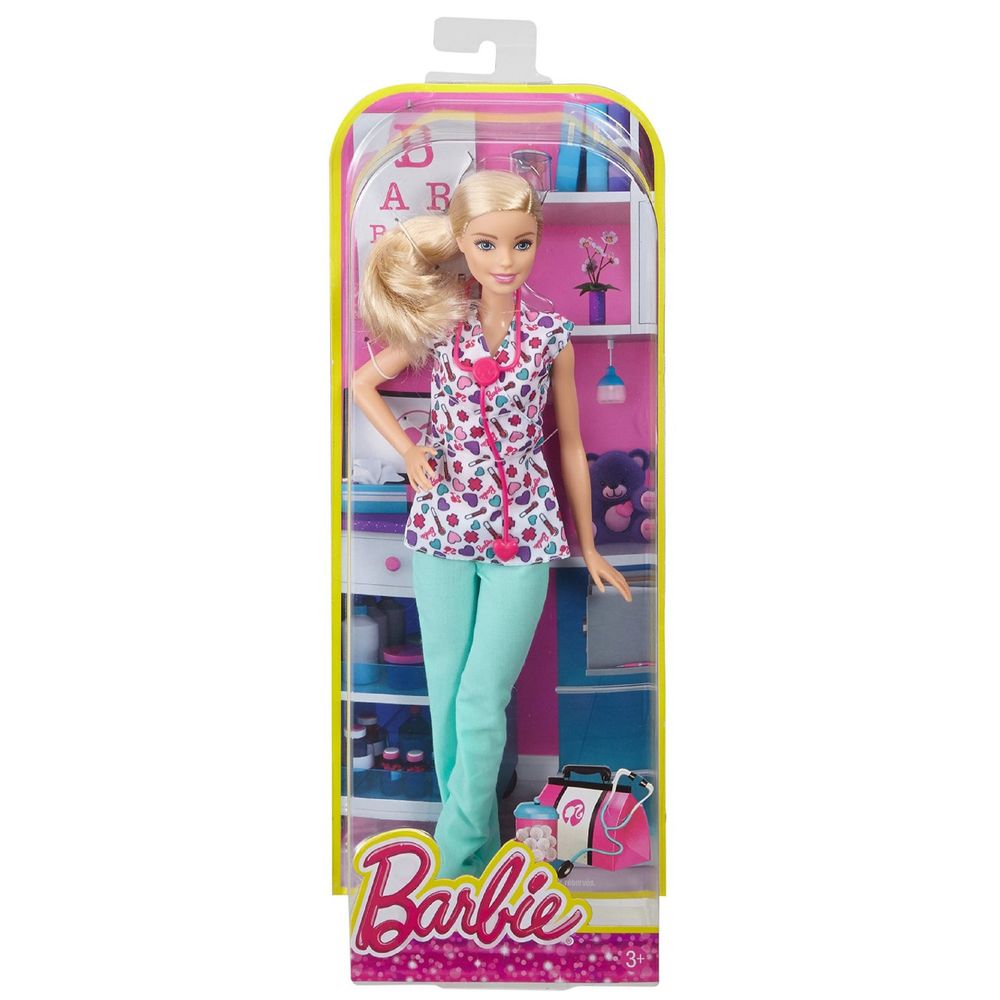 Boneca Barbie Profissões - Enfermeira Loira Dmp54 - MP Brinquedos