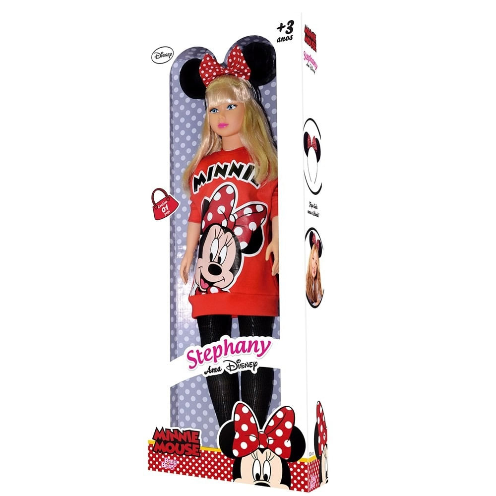 Boneca Stephany Ama Disney - Minnie Mouse - MP Brinquedos