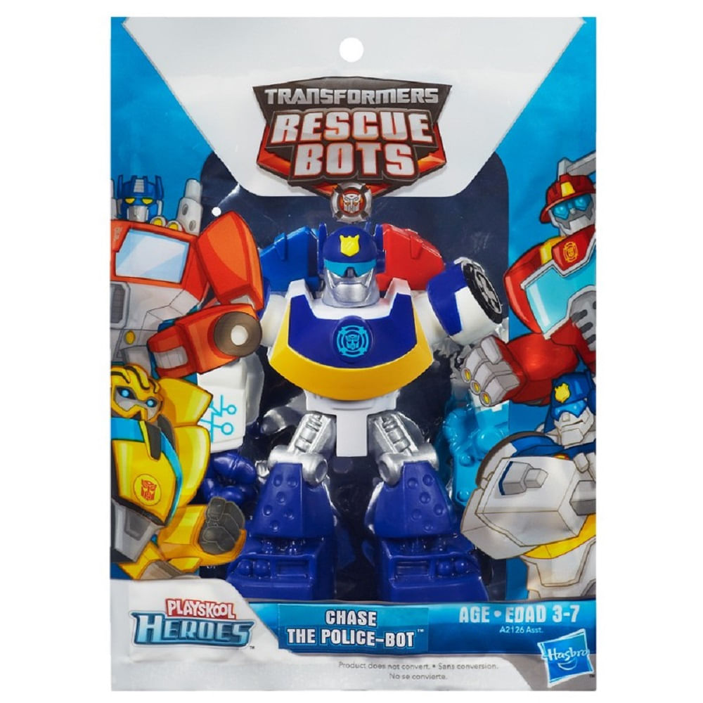 Playskool Heroes - Boneco Transformers Robô Rescue Bots - Chase A2130 ...