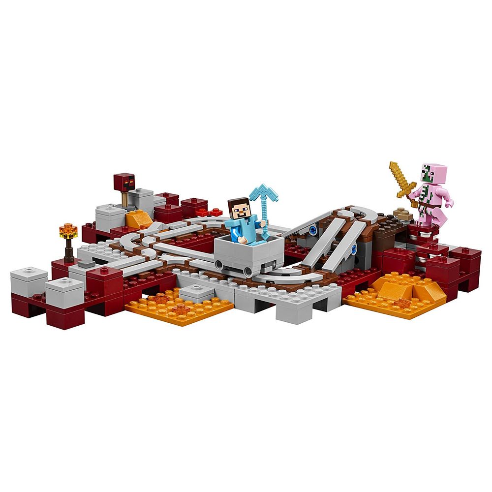 21130 Lego Minecraft - a Ferrovia de Nether - MP Brinquedos