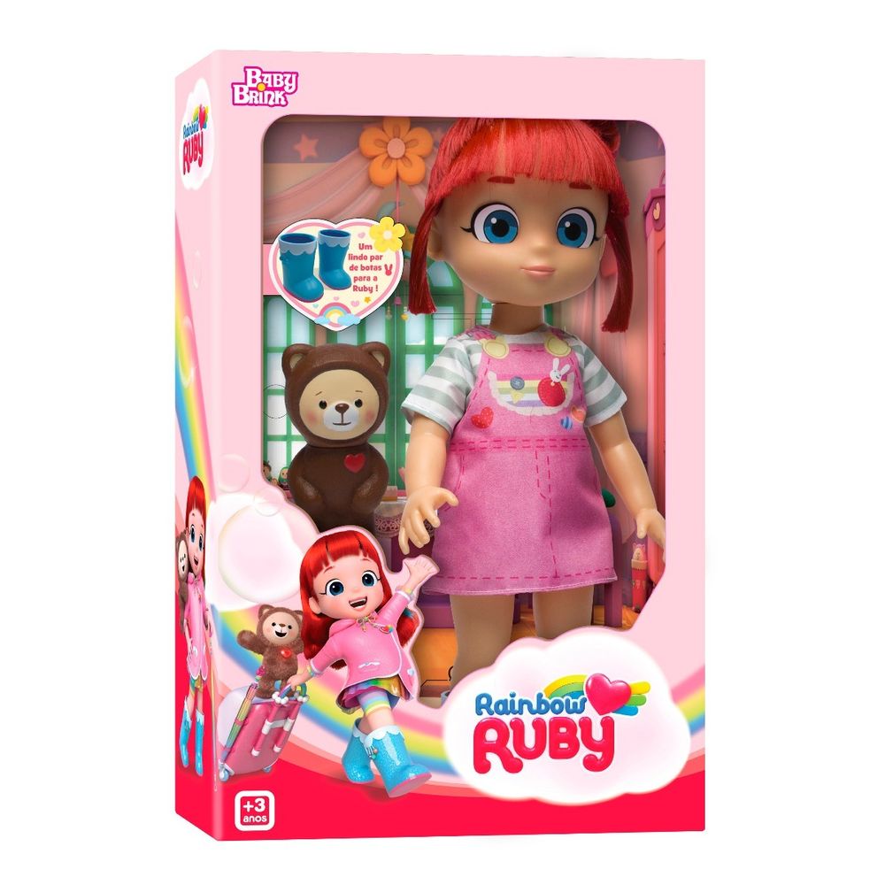 Boneca Rainbow Ruby e Choco - Baby Brink - MP Brinquedos