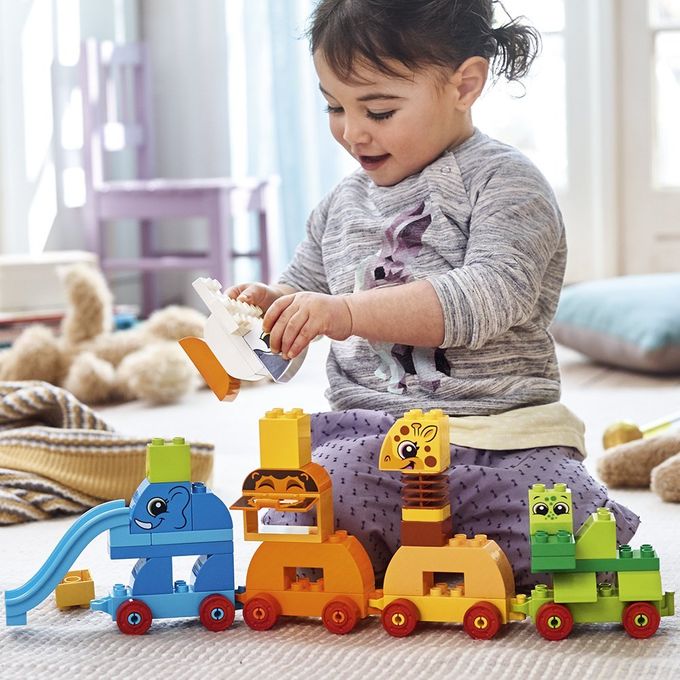 10863 Lego Duplo - a Minha Primeira Caixa - Trem Animal - MP Brinquedos