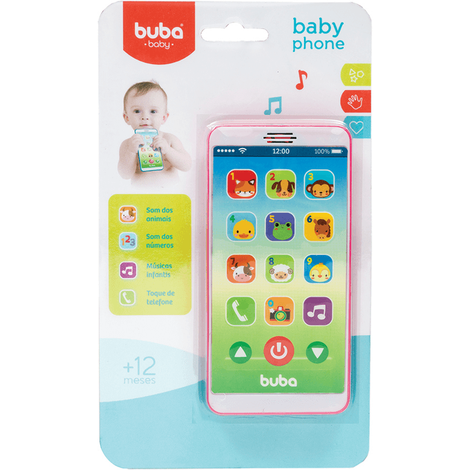 Telefone Baby Phone Rosa - Buba - MP Brinquedos