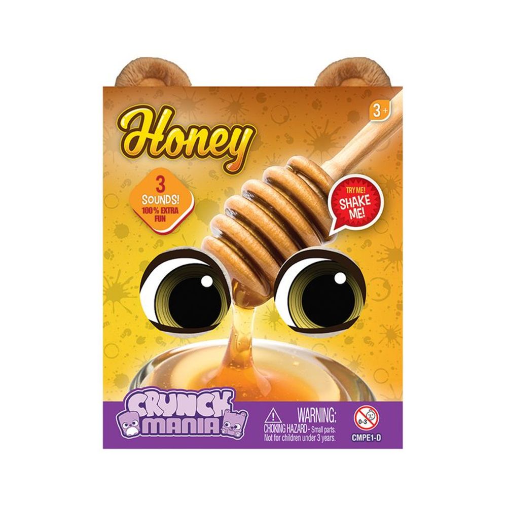 Crunch Mania - Pelúcia com Sons - Berpy (mel) - Fun - MP Brinquedos