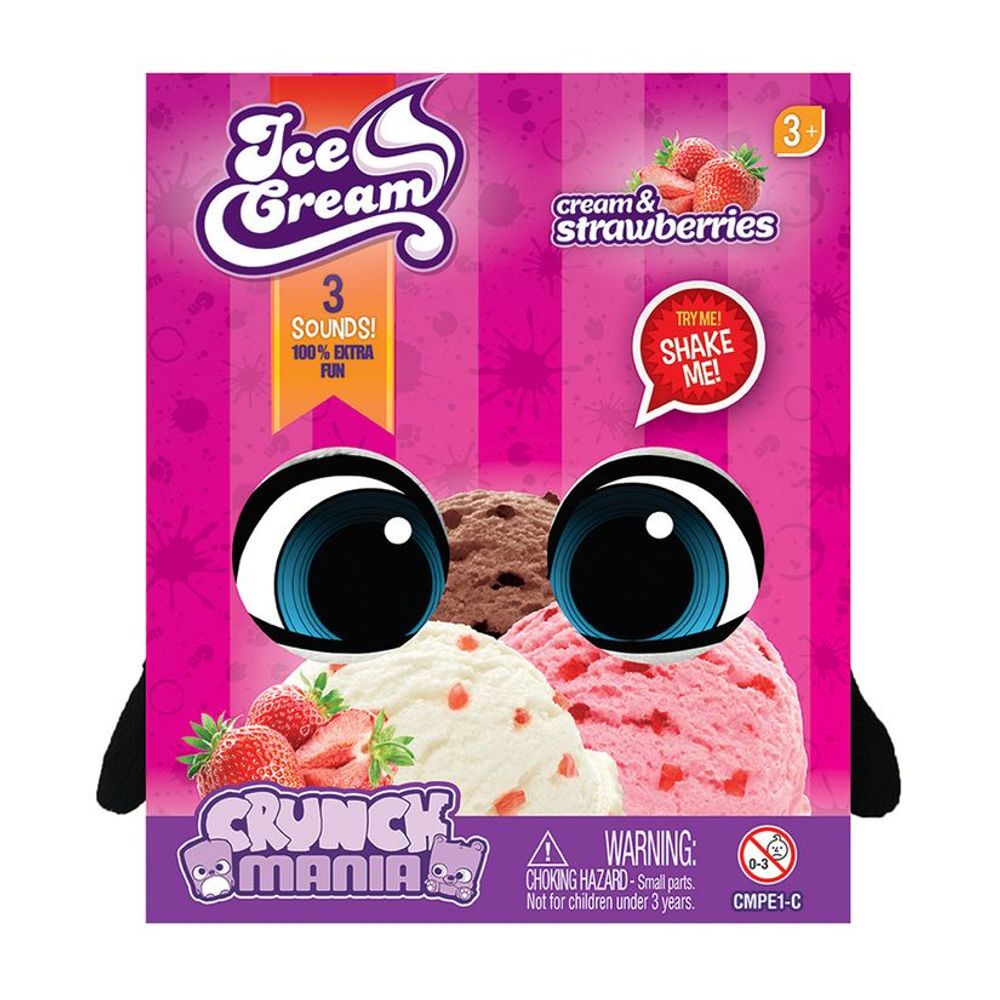 Crunch Mania - Pelúcia com Sons - Niamy (sorvete) - Fun - MP Brinquedos