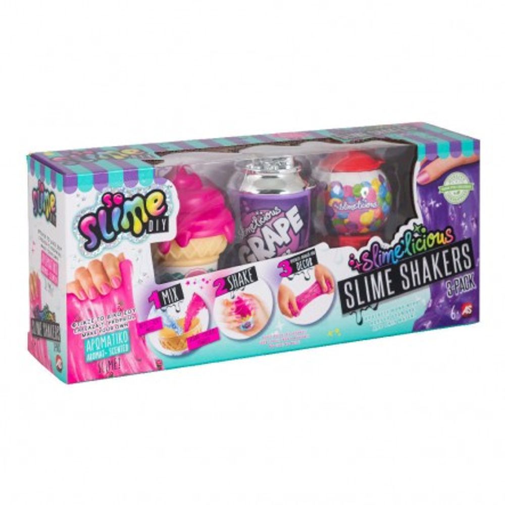 Slime Shakers - Slimelicious Perfumado Caixa com 3 - Sorvete, Suco de ...