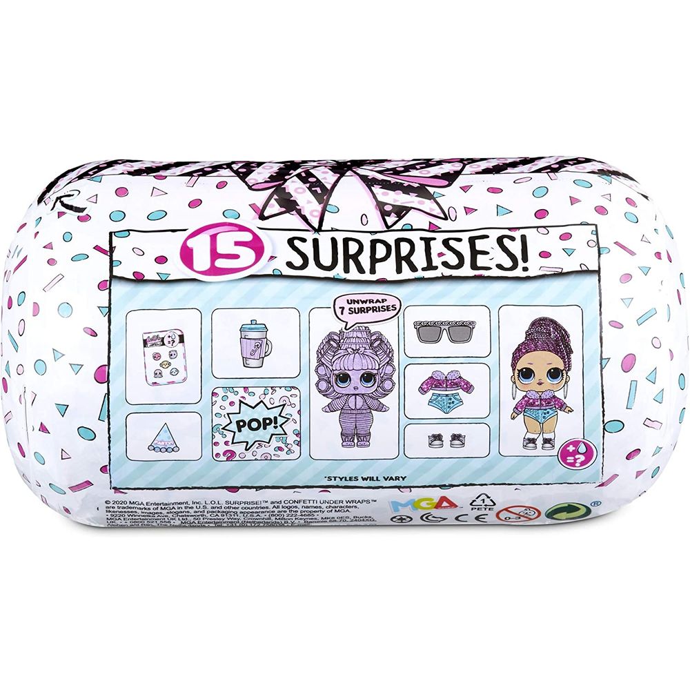 Boneca Lol Surprise - Cápsula Confetti Under Wraps - 15 Surpresas ...