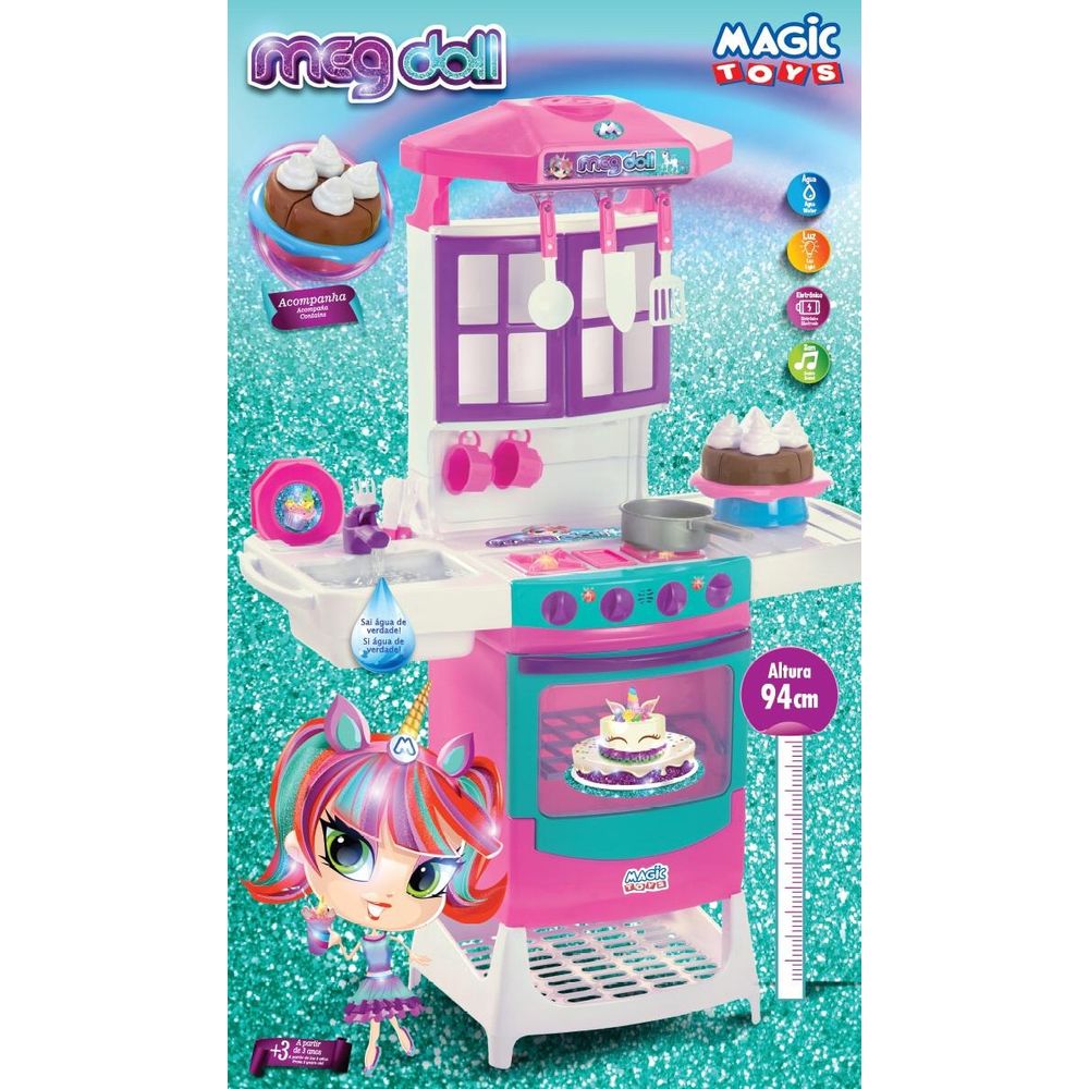 Cozinha Infantil Meg Doll - Magic Toys - MP Brinquedos