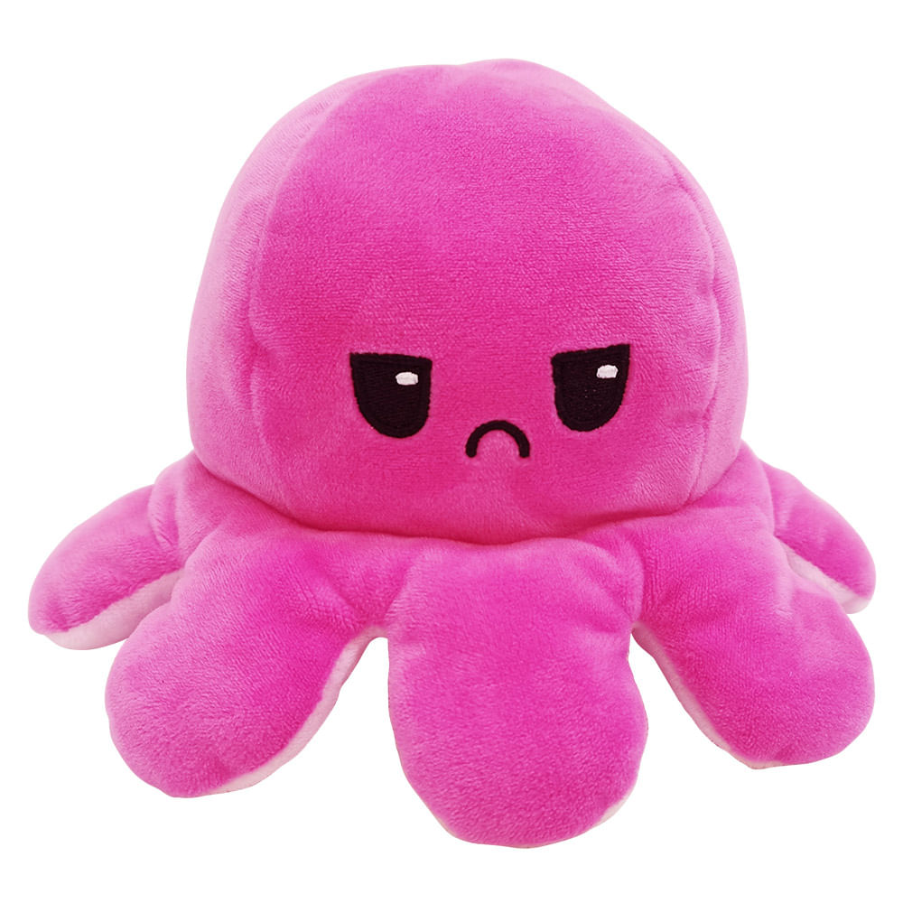 Polvo Pelúcia Humor - Rosa/pink - Dm Toys - MP Brinquedos