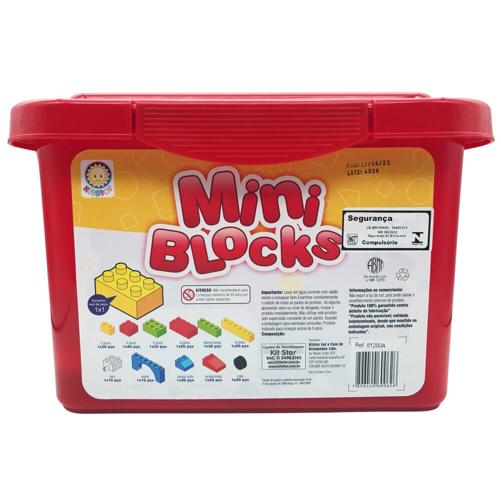 Mini Blocks Plásticos 255 Peças - Kitstar - MP Brinquedos