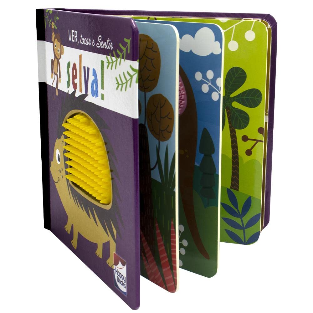 Livro - Coleção Ver, Tocar e Sentir - Selva - MP Brinquedos Livro - Coleção Ver, Tocar e Sentir - Selva - MP Brinquedos