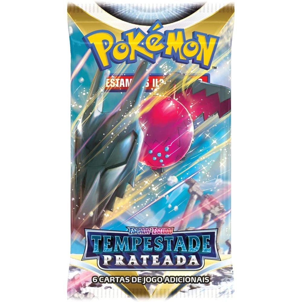 Pokemon Cartas - Espada e Escudo - Tempestade Prateada - Booster com 6 Cards - MP Brinquedos