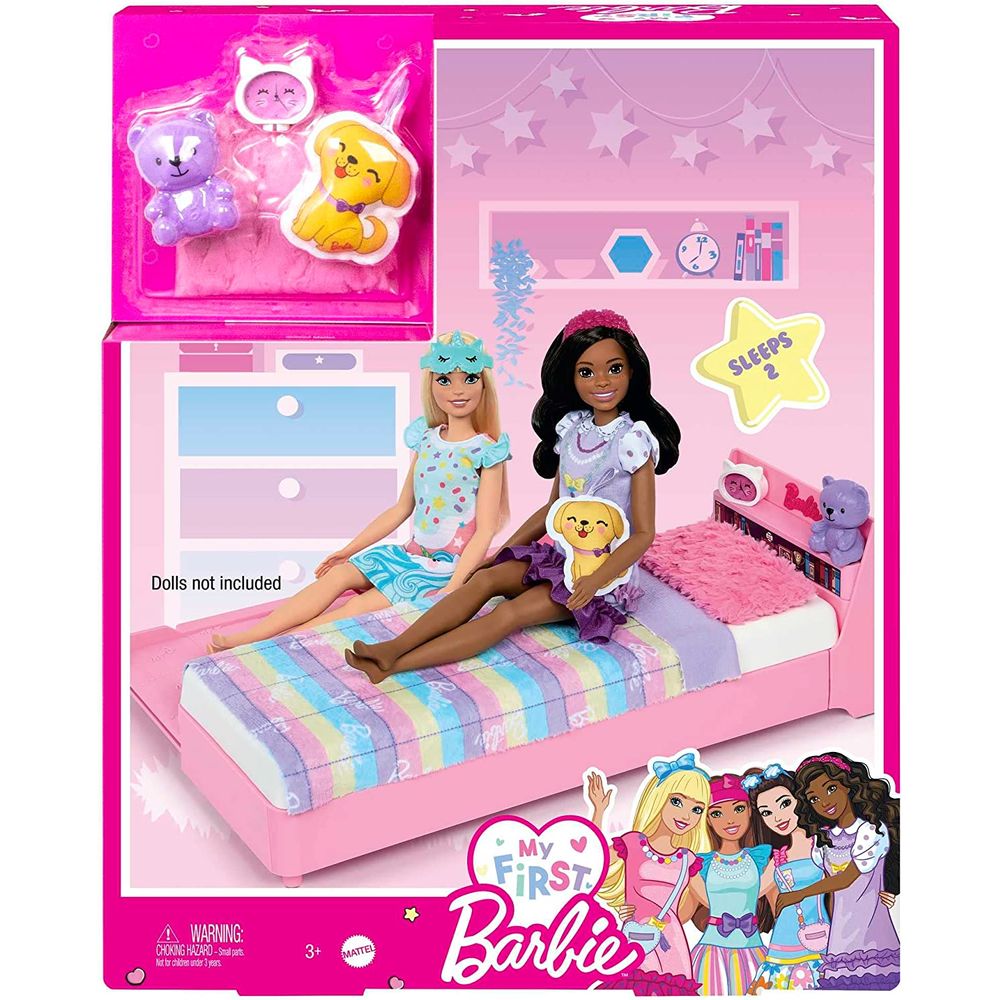 Barbie - Quarto Minha Primeira Barbie Hora de Dormir Hmm64 - MP Brinquedos