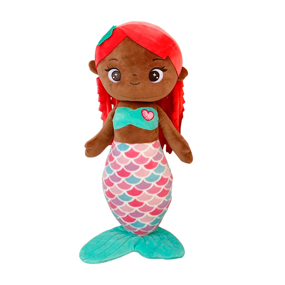 Pelúcia Amigos do Coração - Sereia - Dm Toys - MP Brinquedos