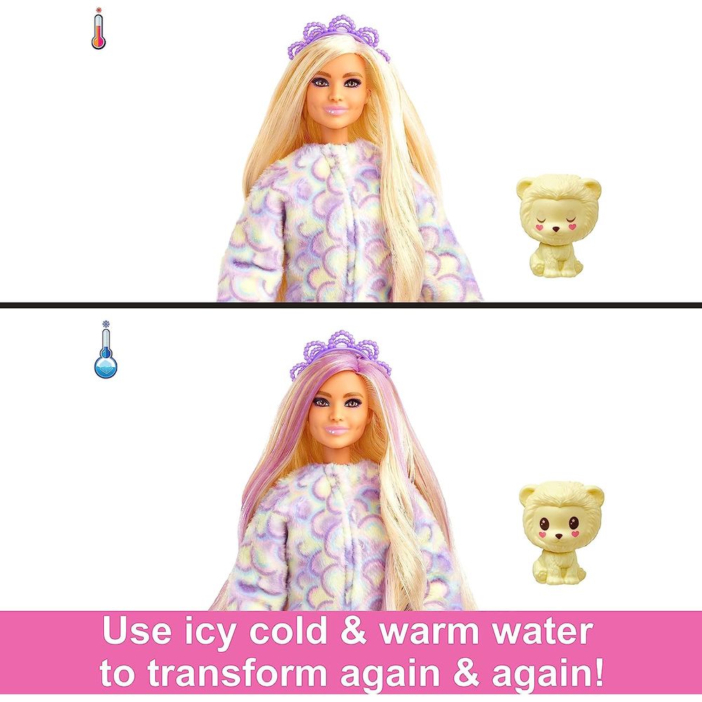 Boneca Barbie Cutie Reveal 10 Surpresas com Mini Pet e Fantasia de Leão ...