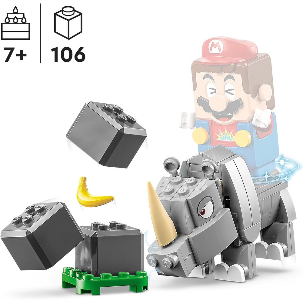 71420 Lego Super Mario - Rambi, o Rinoceronte - Set de Expansão - MP ...