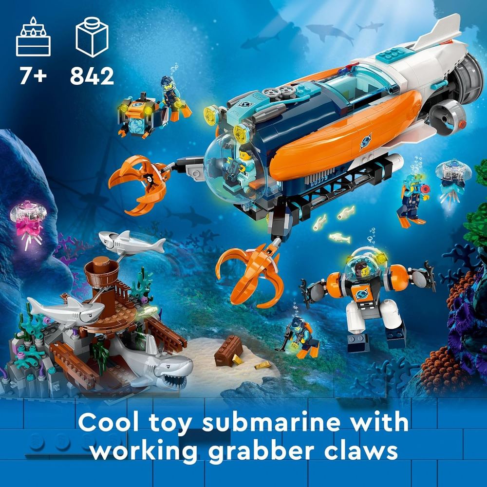 60379 Lego City - Submarino Explorador de Águas Profundas - MP Brinquedos