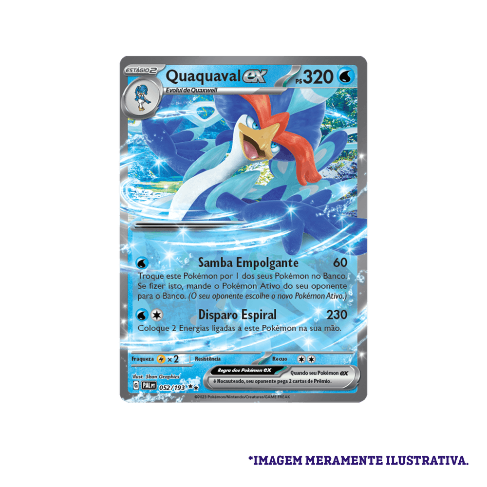 Pokemon Cartas - Baralho Batalha Deluxe Quaquaval Ex - MP Brinquedos