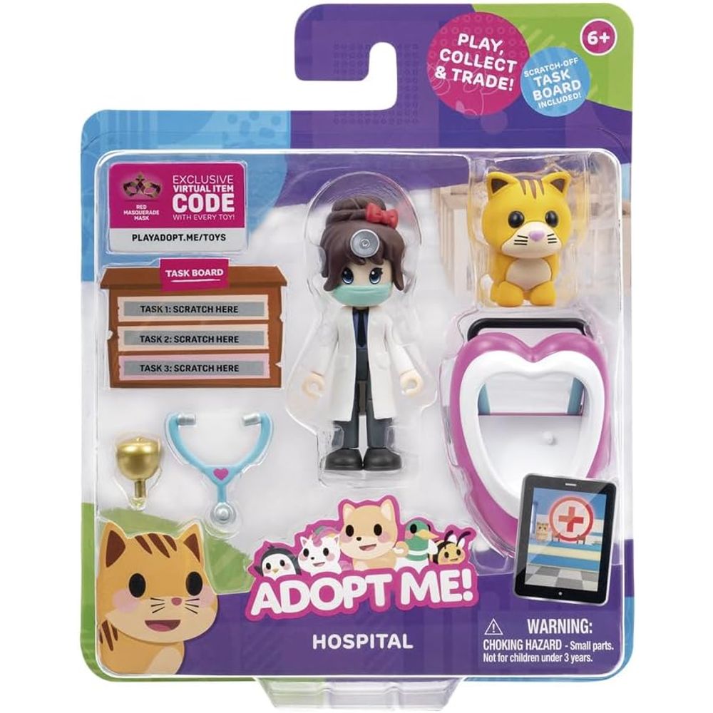 Adopt Me - Pack com 2 Figuras - Amigos e Pets - Hospital - Sunny - MP ...