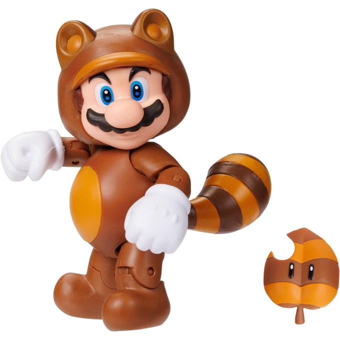 Super Mario - Boneco Tanooki Mario de 10cm com Super Folha - Sunny - MP ...
