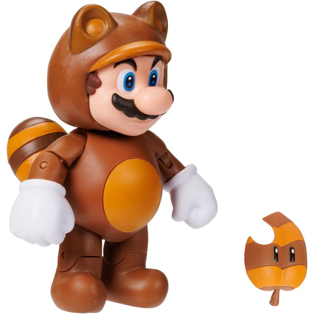 Super Mario - Boneco Tanooki Mario de 10cm com Super Folha - Sunny - MP ...