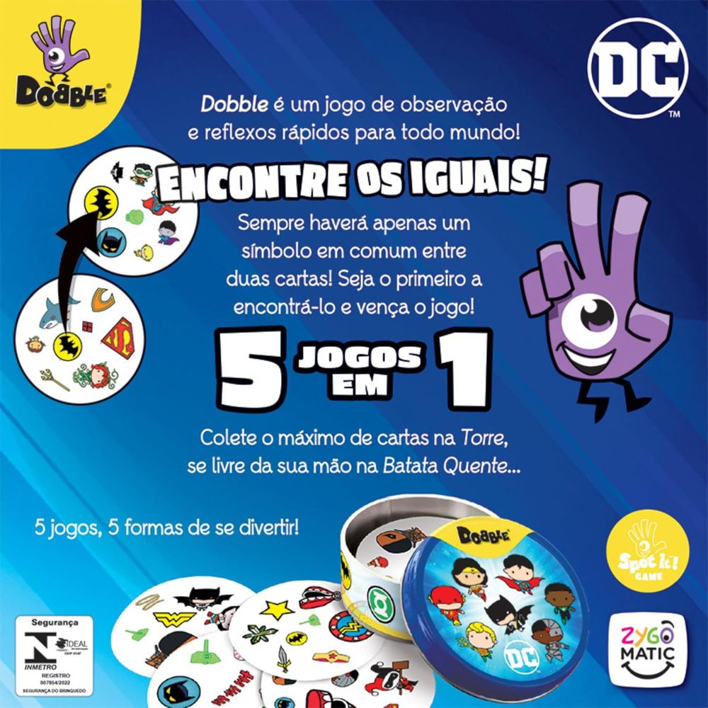 Jogo Dobble Dc Universe - Galápagos - MP Brinquedos